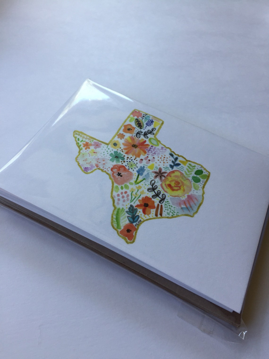 Small Texas Watercolor Stationery Texas Cards Watercolor | Etsy