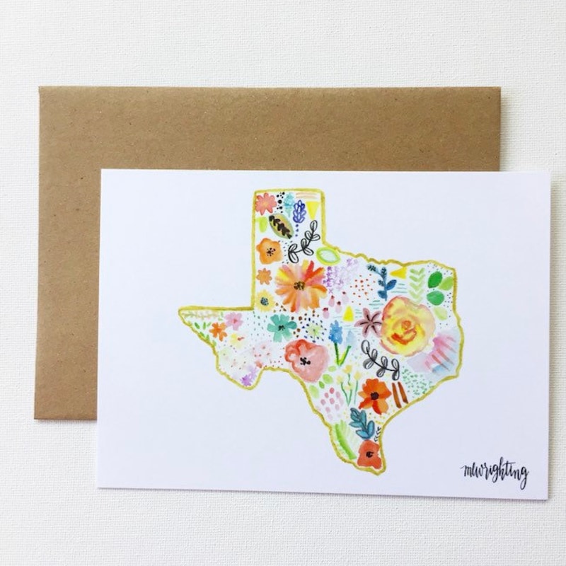 Texas Watercolor - Etsy