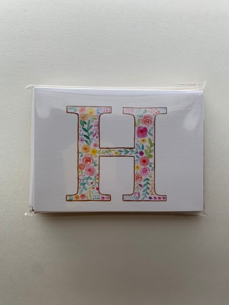 Monogrammed H Cards Monogrammed H | Etsy