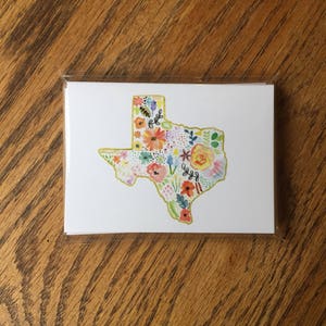 Small Texas Watercolor Stationery, Texas Cards, Watercolor Stationery ...
