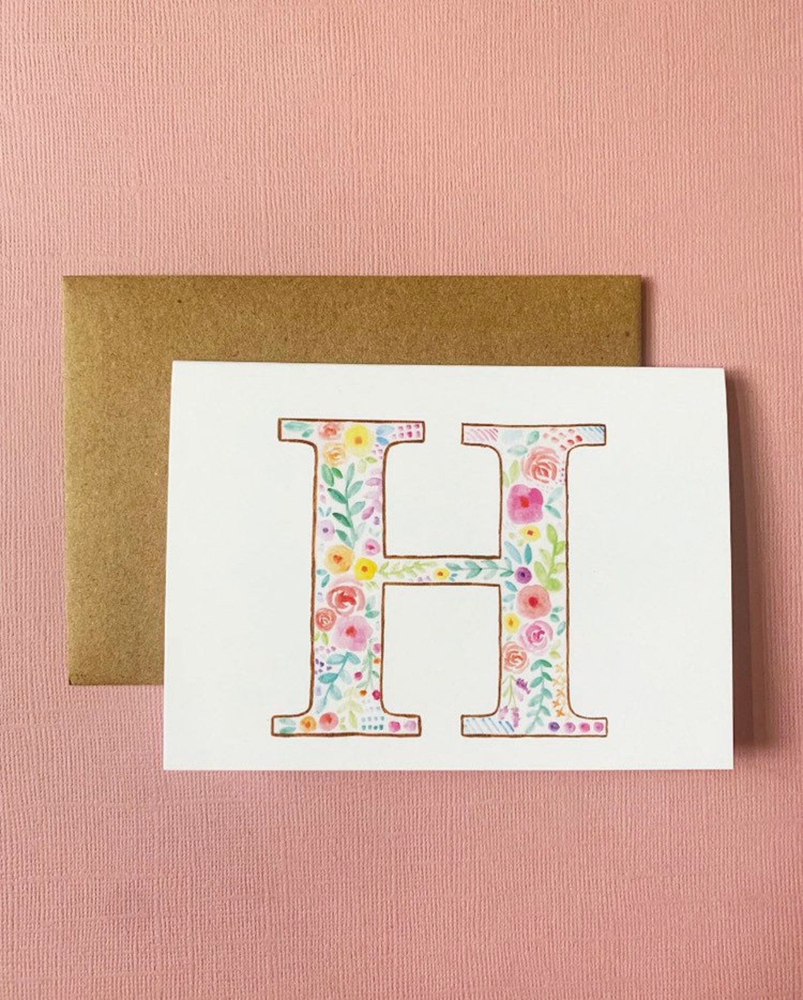 Monogrammed "h" Cards, Monogrammed "h" Stationery Sets, Greeting Card ...