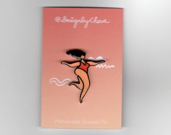 Soft Like Mochi Hard Enamel Pin / Kawaii Girl, Body Positivity ...