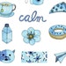 Blue Aesthetic Sticker Pack - Etsy