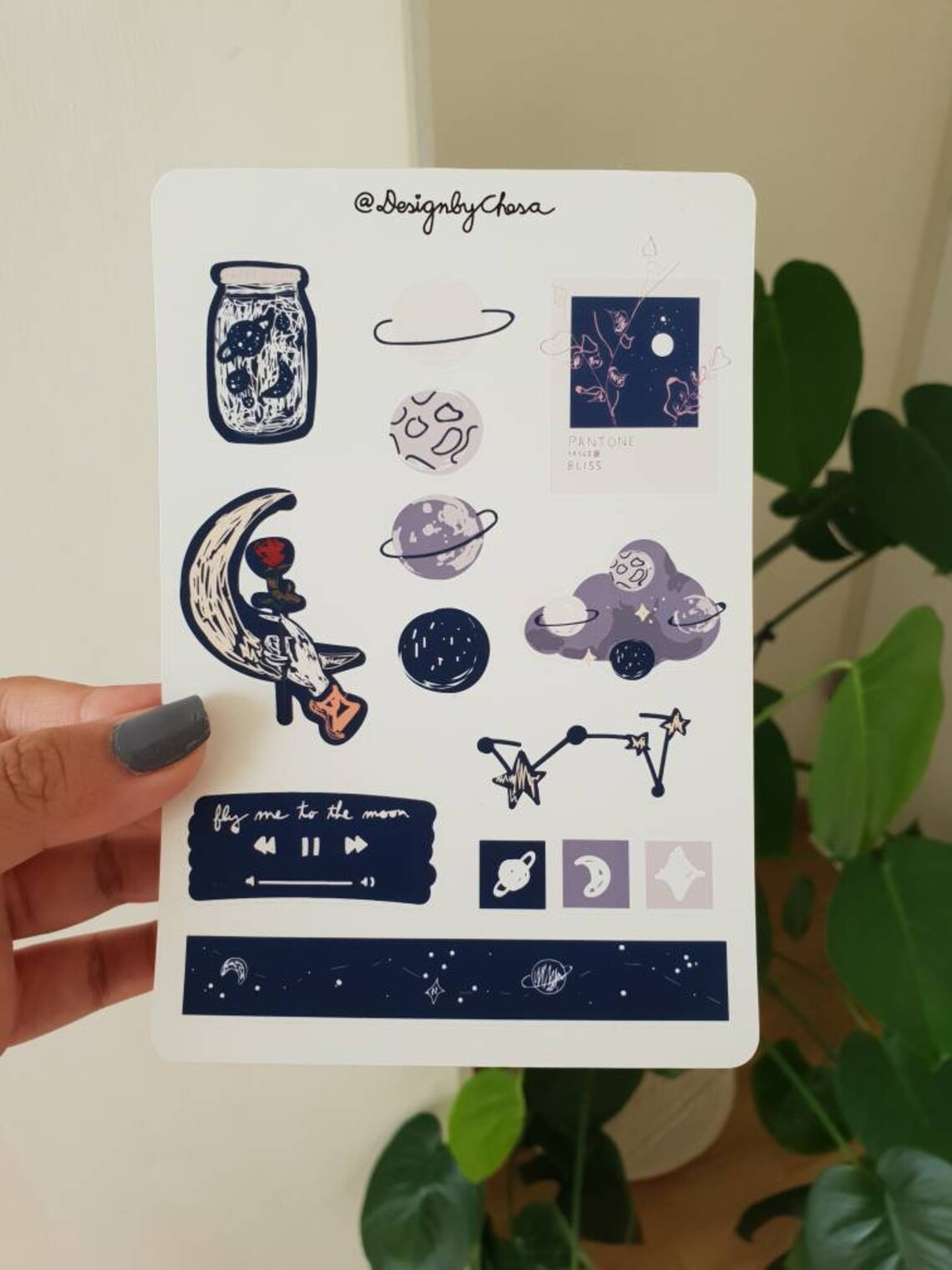 Mini Moon Sticker Sheet - Etsy