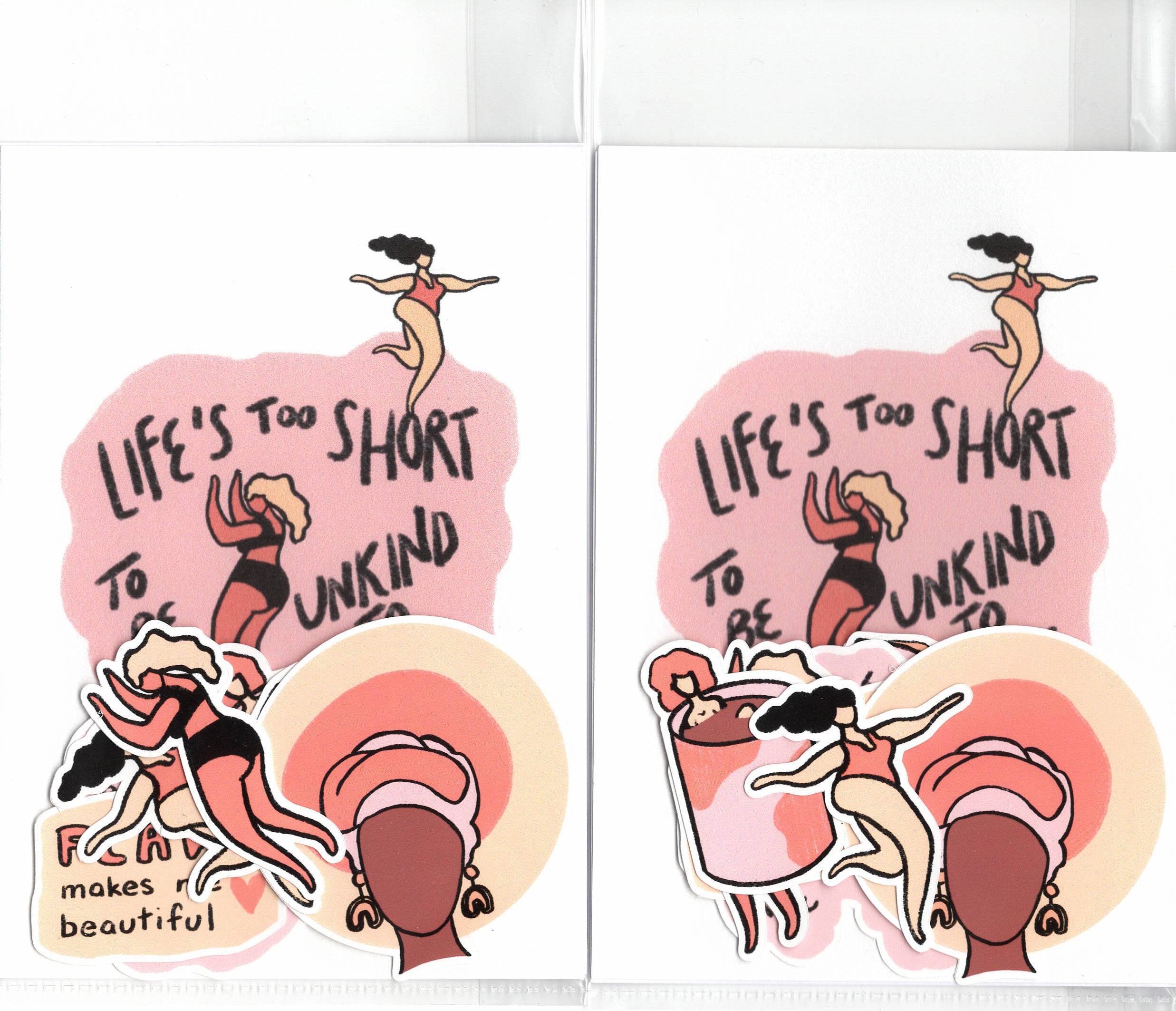 Body Positivity Aesthetic Sticker Set and Art Print - Etsy