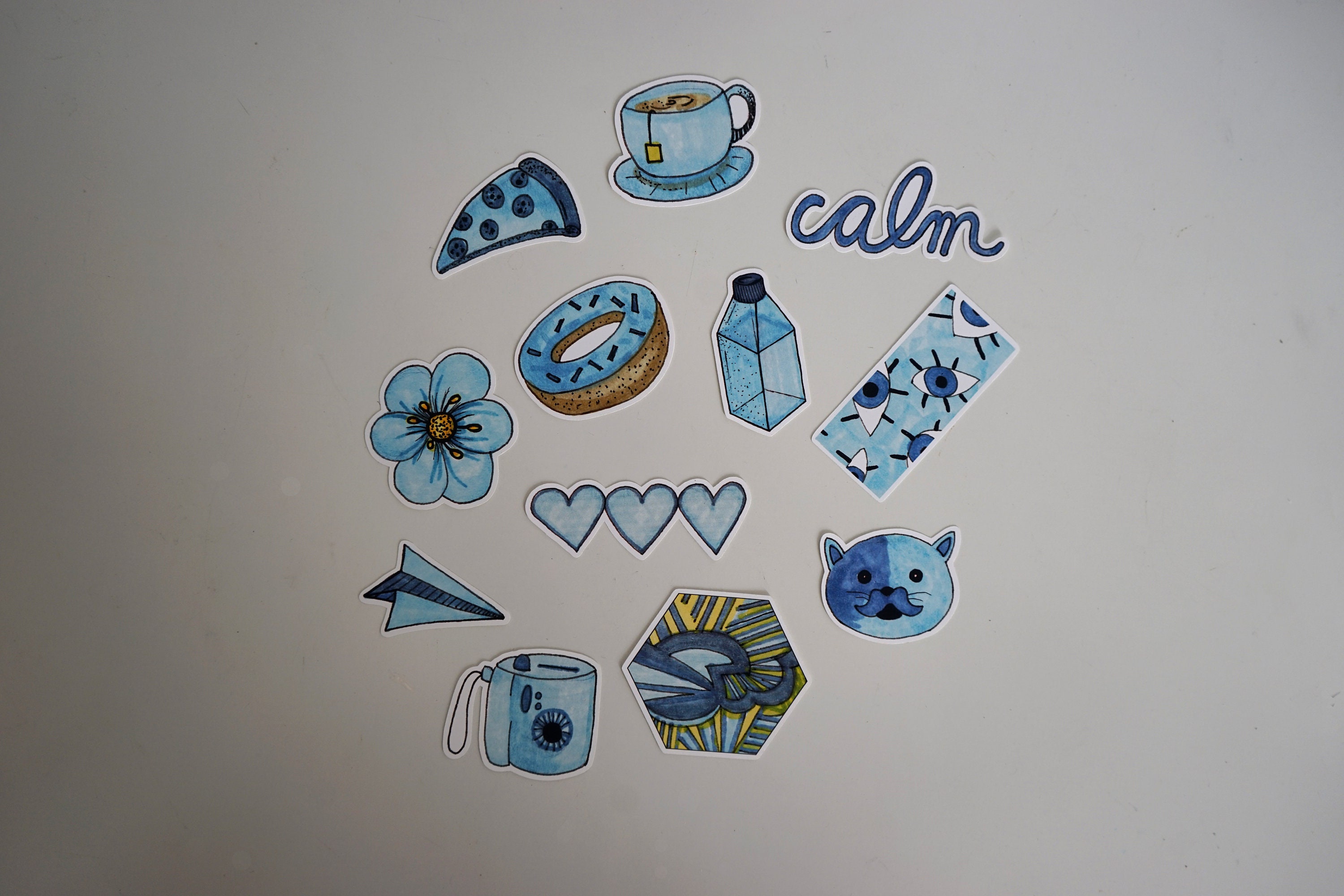 Blue Aesthetic Sticker Pack - Etsy