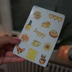 Mini Yellow Aesthetic Sticker Pack - Etsy