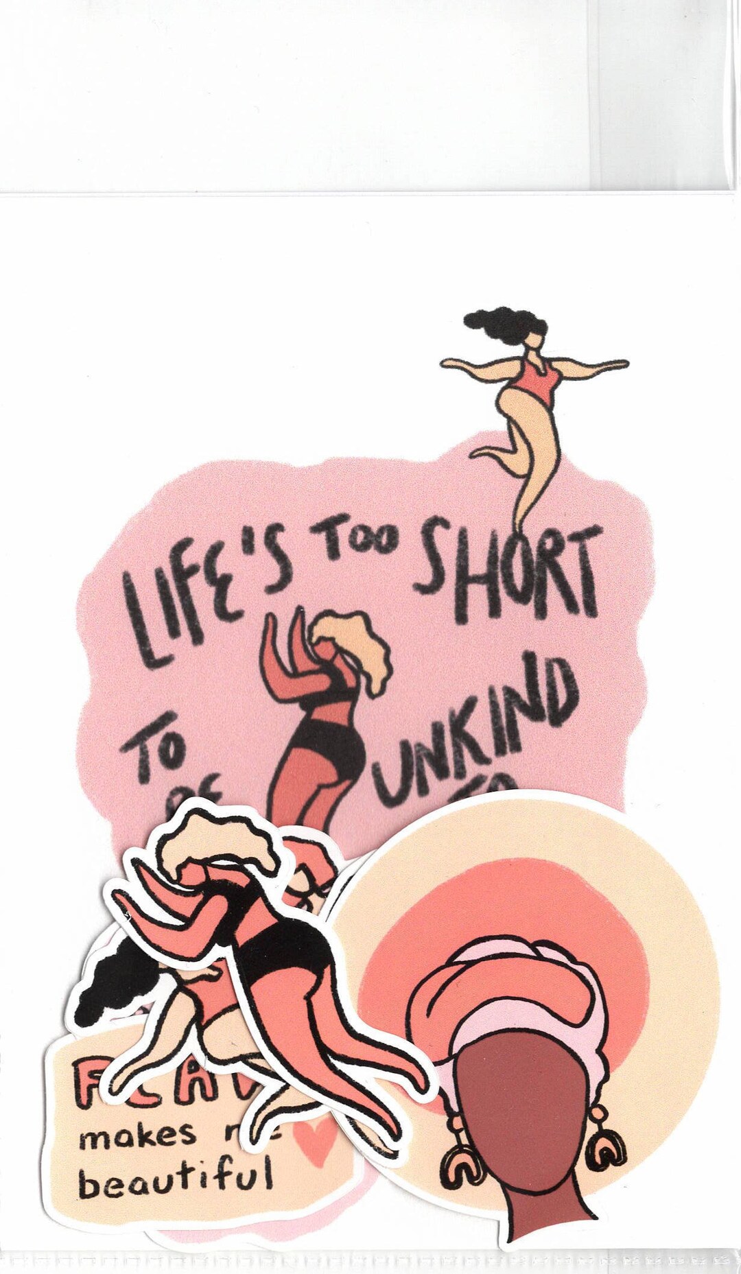 Body Positivity Aesthetic Sticker Set and Art Print - Etsy