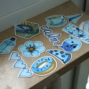 Blue Aesthetic Sticker Pack - Etsy
