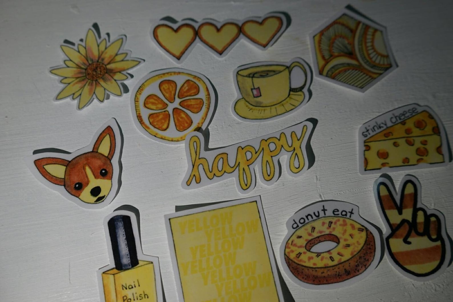 Yellow Aesthetic Sticker Pack - Etsy Canada