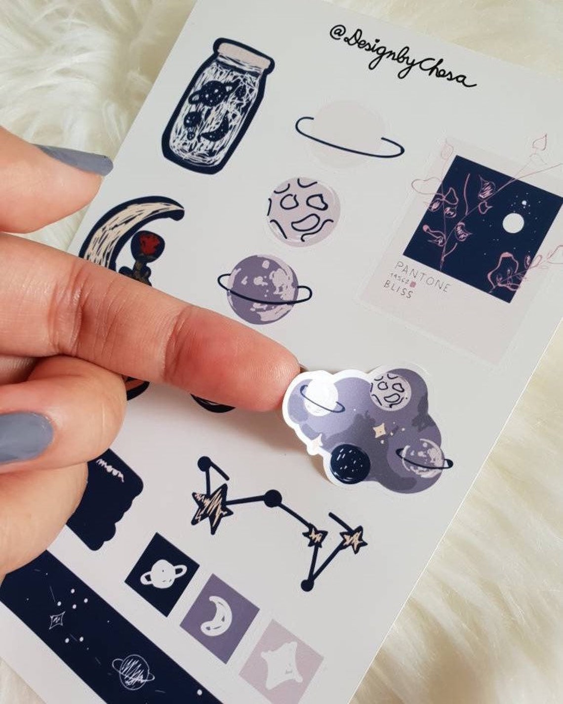 Mini Moon Sticker Sheet - Etsy