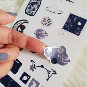 Mini Moon Sticker Sheet - Etsy