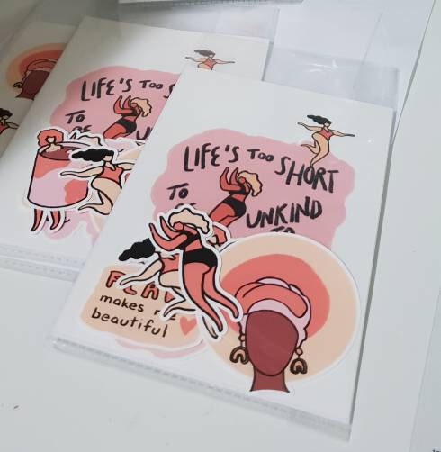 Body Positivity Aesthetic Sticker Set and Art Print - Etsy