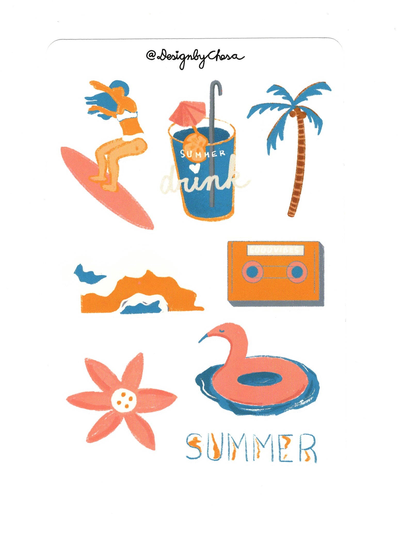 Beach Stickers Aesthetic