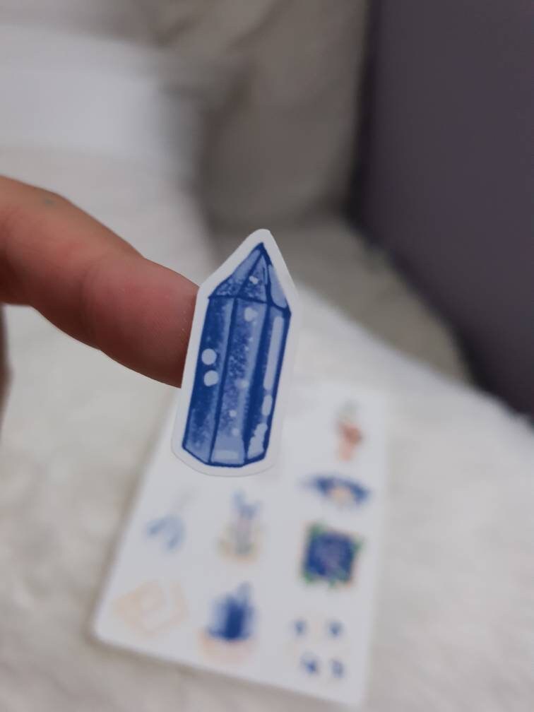Blue/violet Aesthetic Sticker Set - Etsy