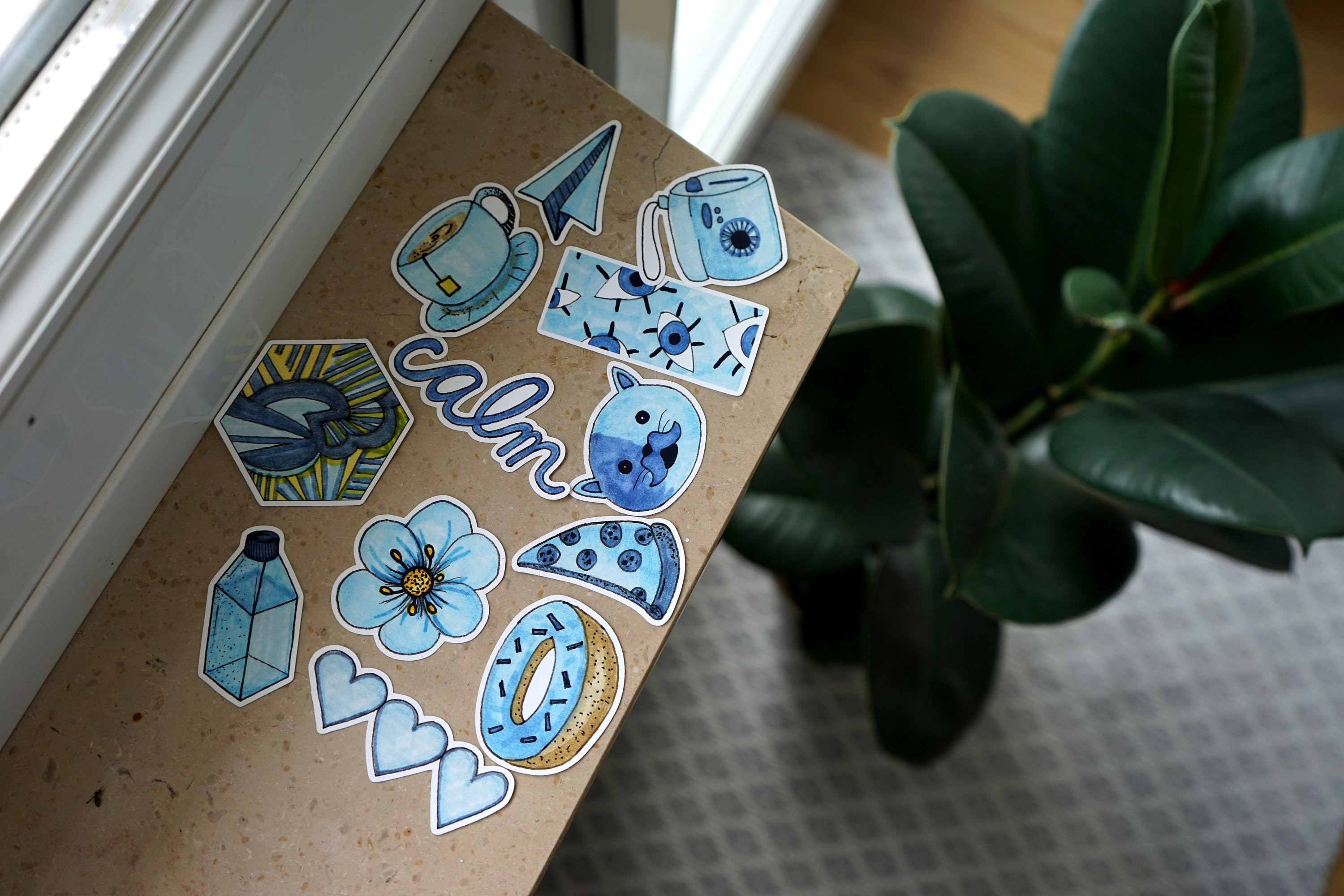 Blue Aesthetic Sticker Pack - Etsy