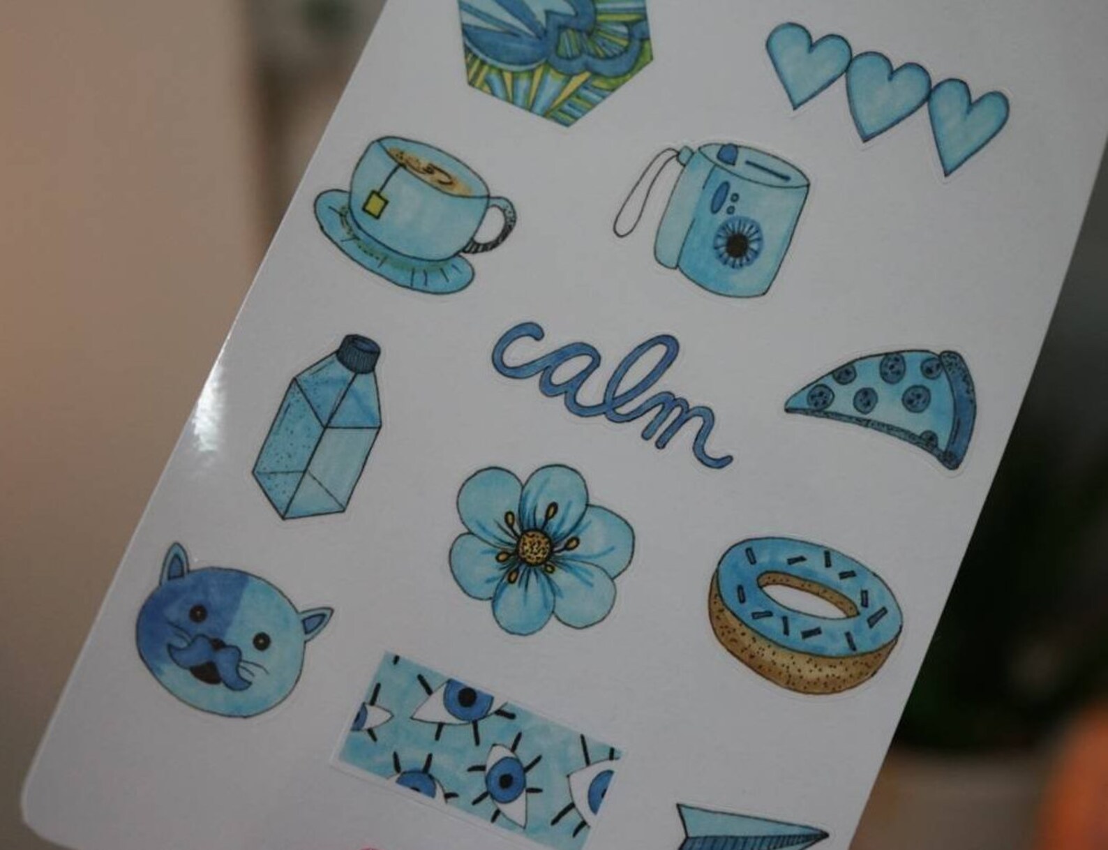 Mini Blue Aesthetic Sticker Pack - Etsy