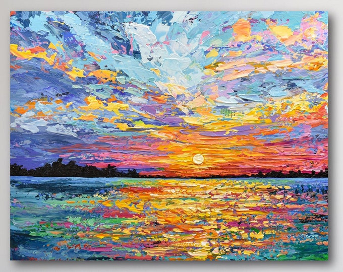 Mini Sunset Painting - Etsy
