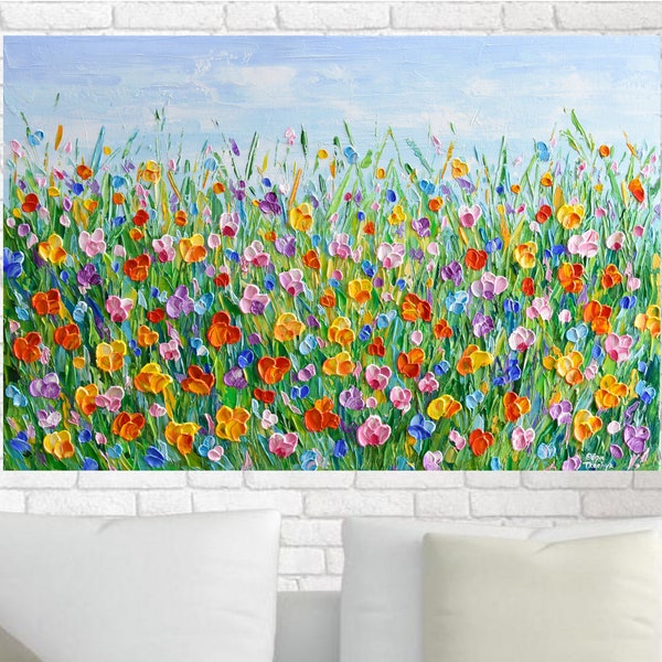 Textured Flower Art - Etsy
