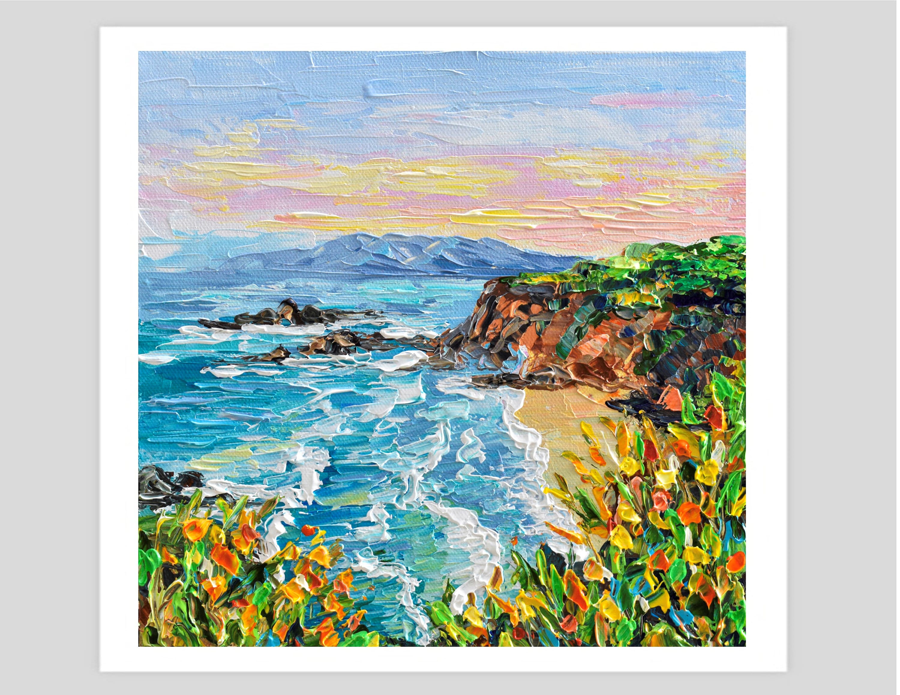 Laguna Beach Print Coastal Wall Art Décor Giclée Print of - Etsy