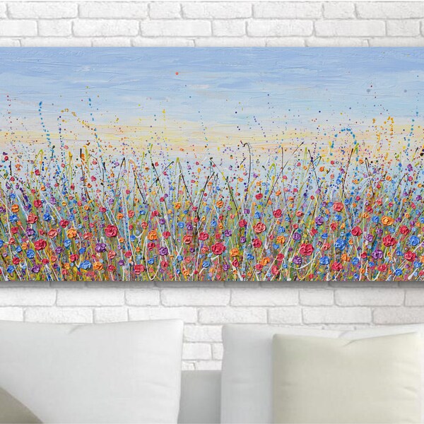 Large Colorful Art - Etsy