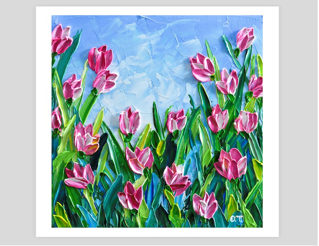 Tulips Fine Art Print, Spring Flowers Wall Décor, Giclee Print of ...