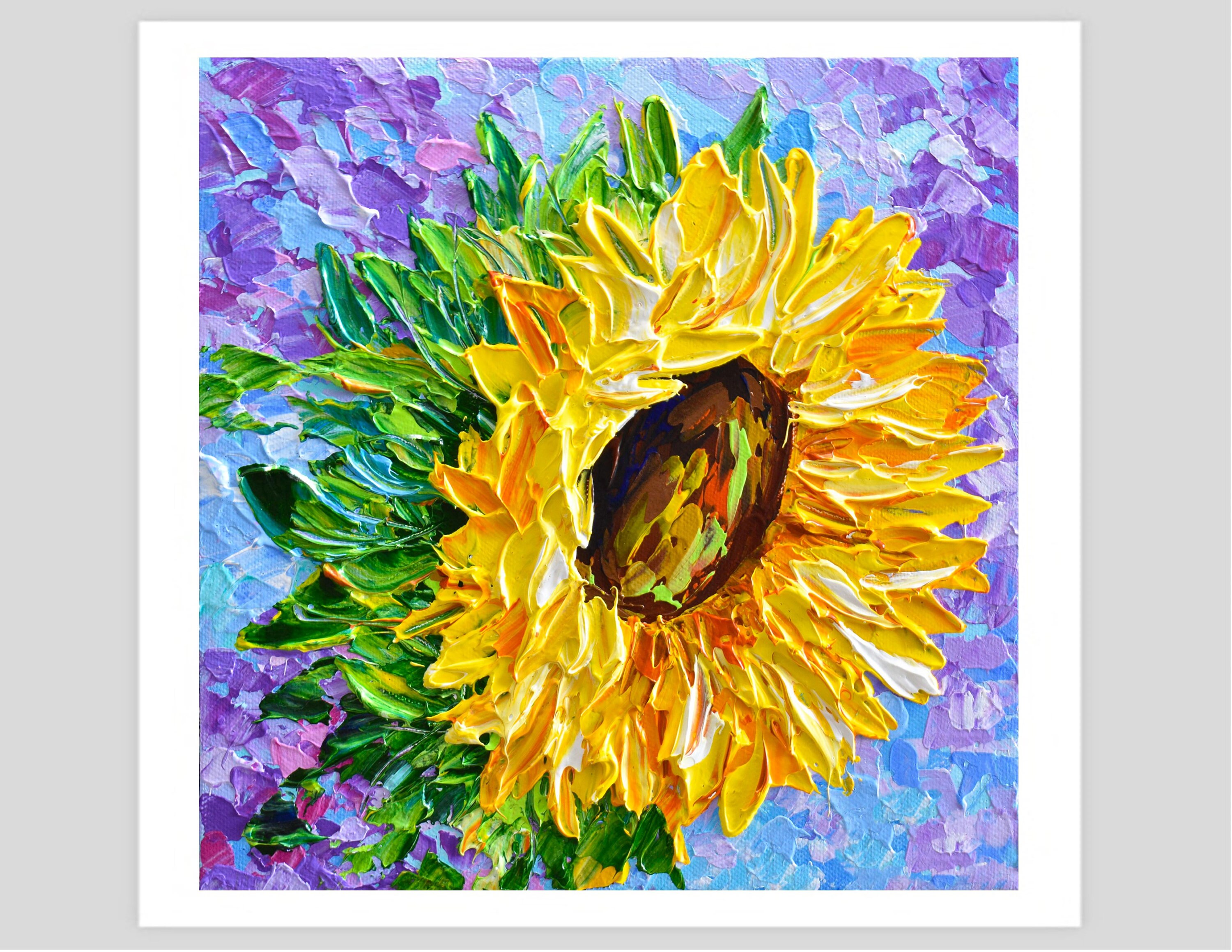 Sunflower Fine Art Print Fall Wall Décor Colorful Floral - Etsy