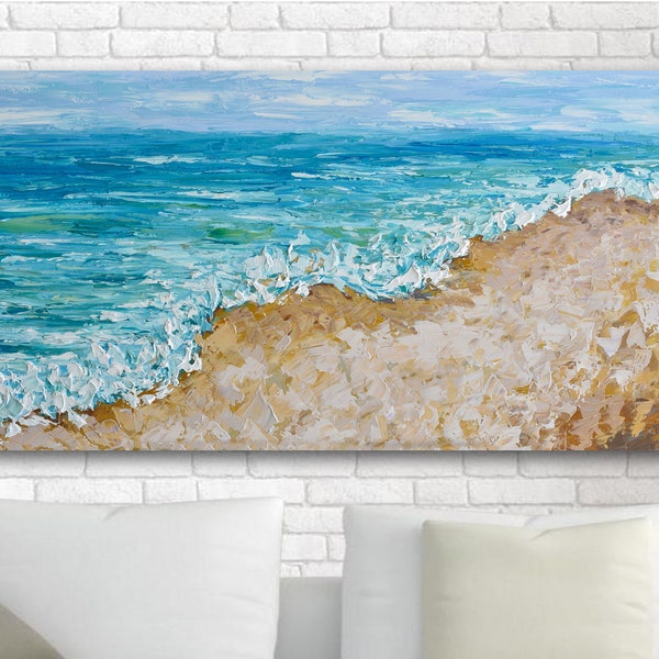 Large Beach Painting - Etsy