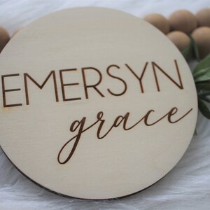 Engraved Baby Name Sign, Newborn Birth Announcement Sign, Wooden Name ...