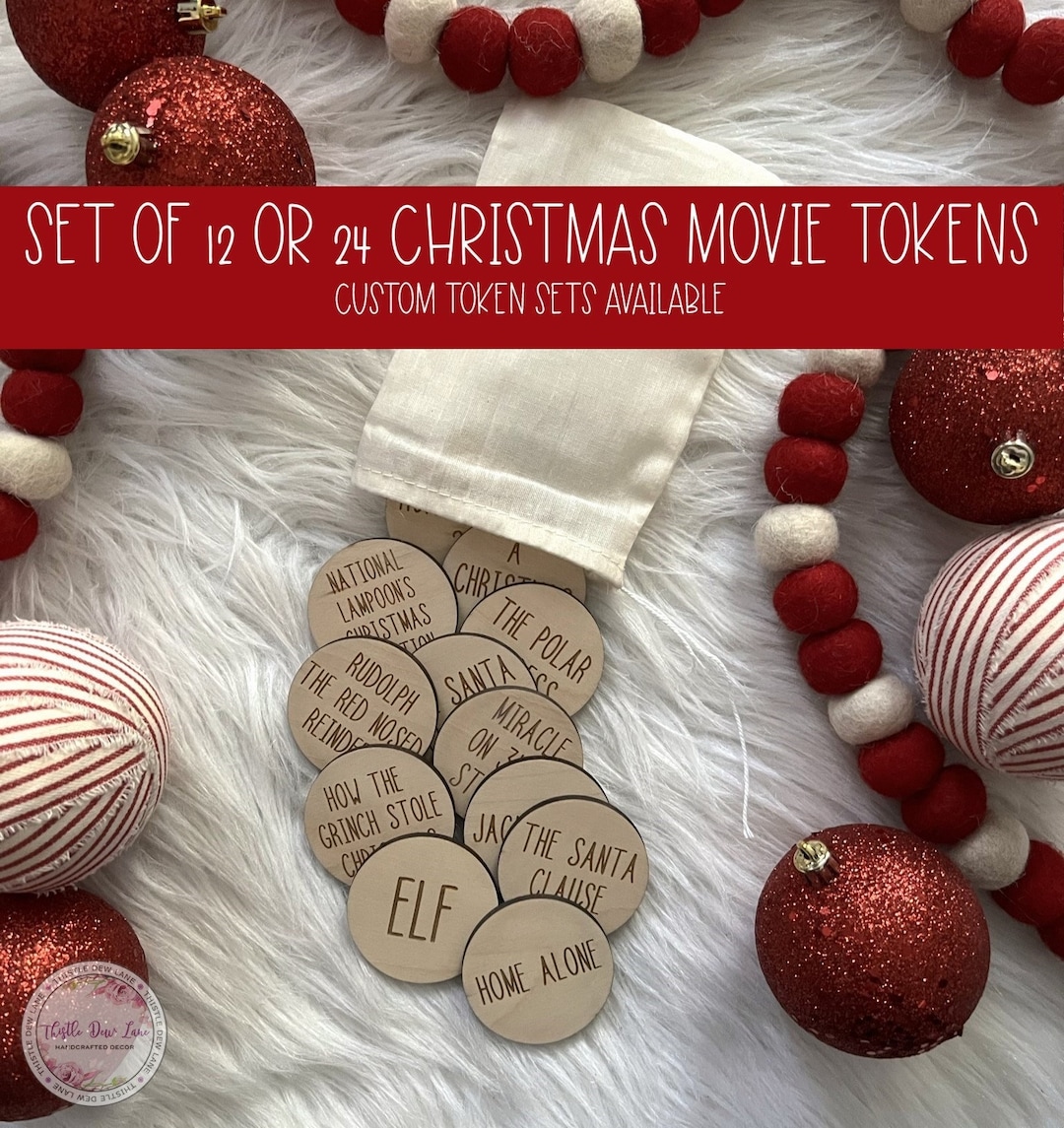 Christmas Movie Tokens, Christmas Movie Countdown, Family Christmas ...