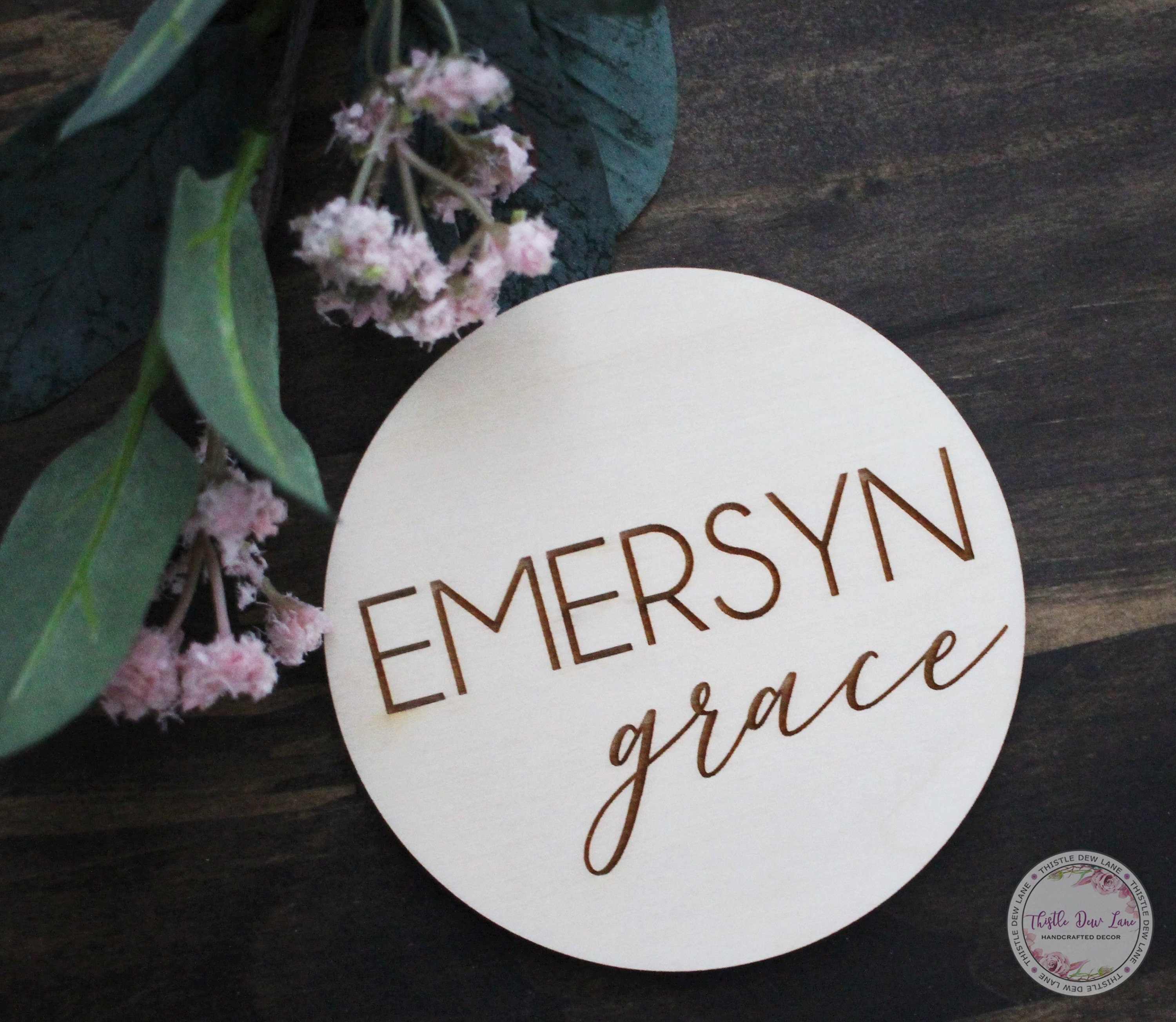 Engraved Baby Name Sign, Newborn Birth Announcement Sign, Wooden Name ...