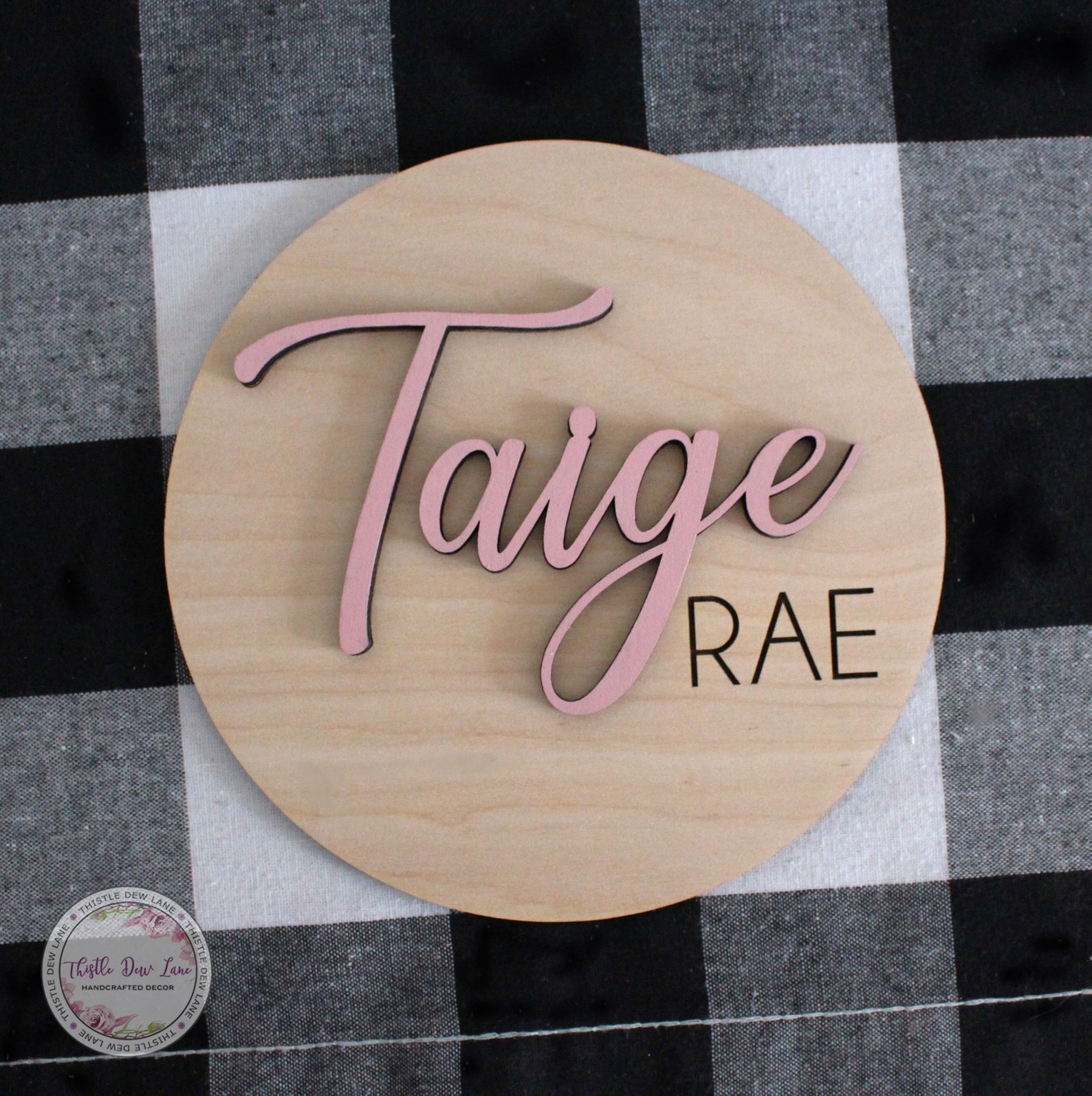 Engraved Wooden Baby Name Sign, Newborn Announcement - Etsy