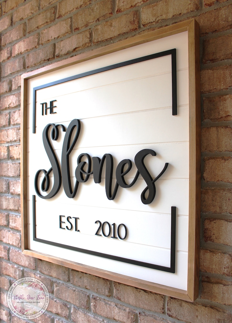 Custom Name Sign, Personalized Sign, Framed Name Sign, 3D Name Sign ...