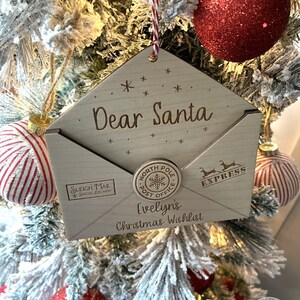 Letter to Santa Ornament, Kids Personalized Christmas Ornament ...