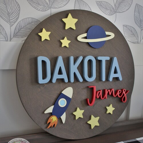 Space Name Sign Space Wall Art 3D Name Sign Outer Space - Etsy