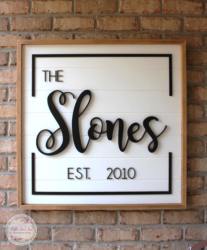 Custom Name Sign, Personalized Sign, Framed Name Sign, 3D Name Sign ...