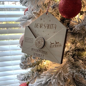 Letter to Santa Ornament, Kids Personalized Christmas Ornament ...