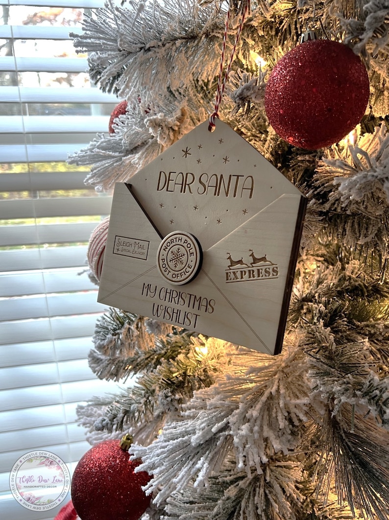 Letter to Santa Ornament Kids Personalized Christmas - Etsy