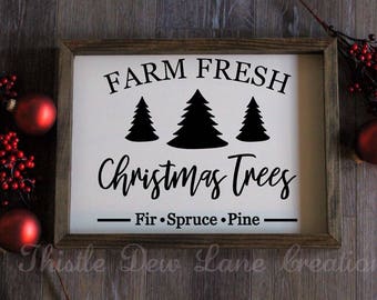 Christmas tree sign | Etsy