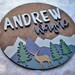 Mountain Scene Name Sign Woodland Nursery Theme Round 3D - Etsy