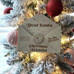 Letter to Santa Ornament, Kids Personalized Christmas Ornament ...