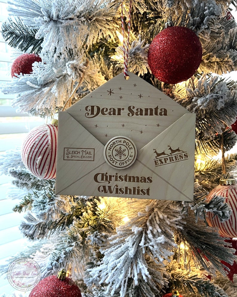 Letter to Santa Ornament Kids Personalized Christmas - Etsy