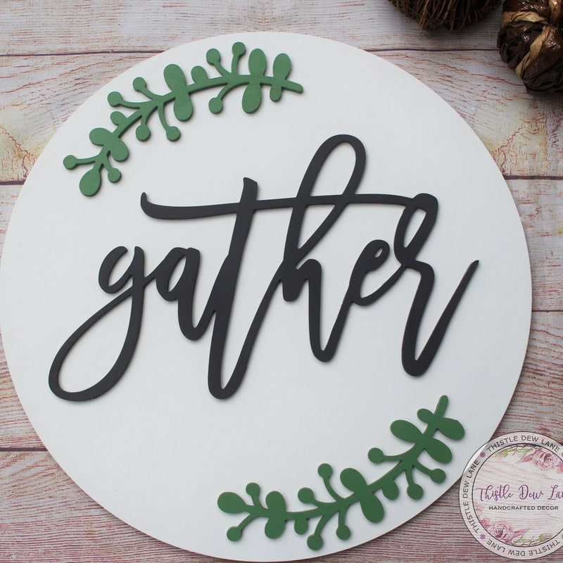 Gather Wood Sign - Etsy