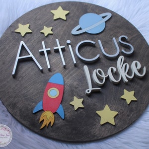 Space Name Sign, Space Wall Art, 3D Name Sign, Outer Space Decor ...