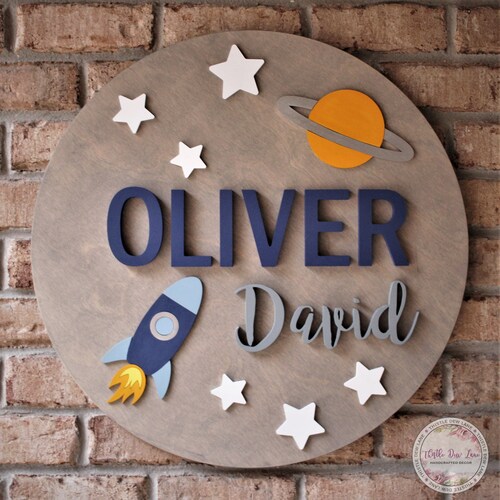Space Name Sign Space Wall Art 3D Name Sign Outer Space - Etsy