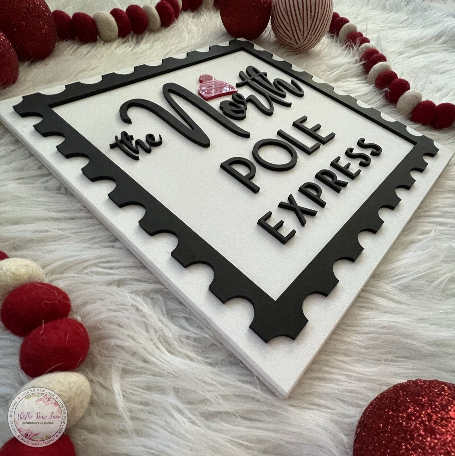 North Pole Express Sign Christmas Stamp Sign Santa Sign - Etsy