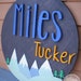 Mountain Scene Name Sign Woodland Nursery Theme Round 3D - Etsy