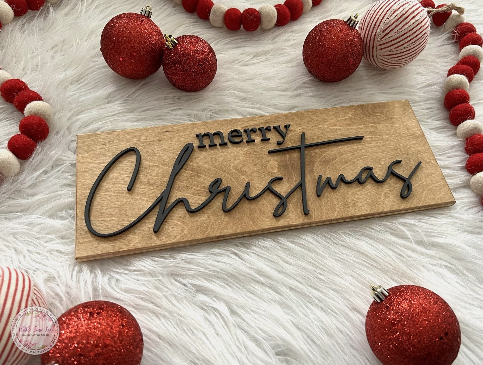 Christmas Sign, 3D Merry Christmas Wood Sign, Christmas Decor ...