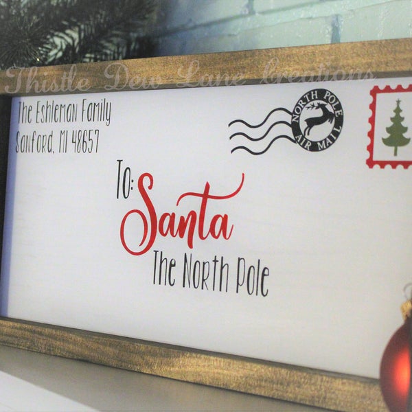 Letter to Santa Sign - Etsy