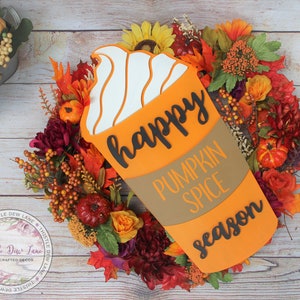 Pumpkin Spice Latte Sign, 3D Pumpkin Spice Latte Sign, Fall Sign ...